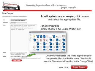 How to create a coupon | PPT