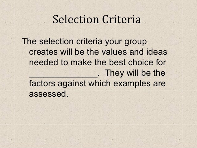 How to create a criteria (2)