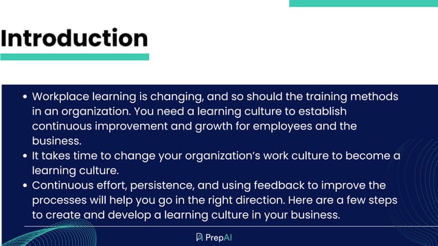 How to Create a Culture of Learning in Your Organization? - By PrepAI ...