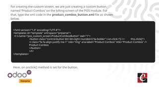 How to Create a Custom Screen in Odoo 17 POS | PPTX