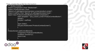 How to Create a Custom Screen in Odoo 17 POS | PPTX