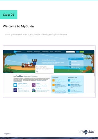 How to create a developer org for salesforce | PDF
