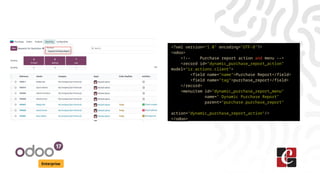 How to Create a Dynamic Report in Odoo 17 | PPTX