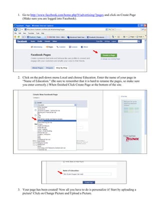 How To Create A Facebook | PDF
