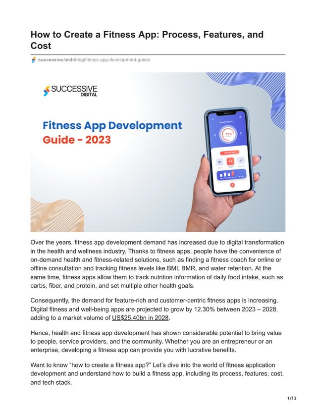 How to Create a Fitness App Process Features and Cost.pdf