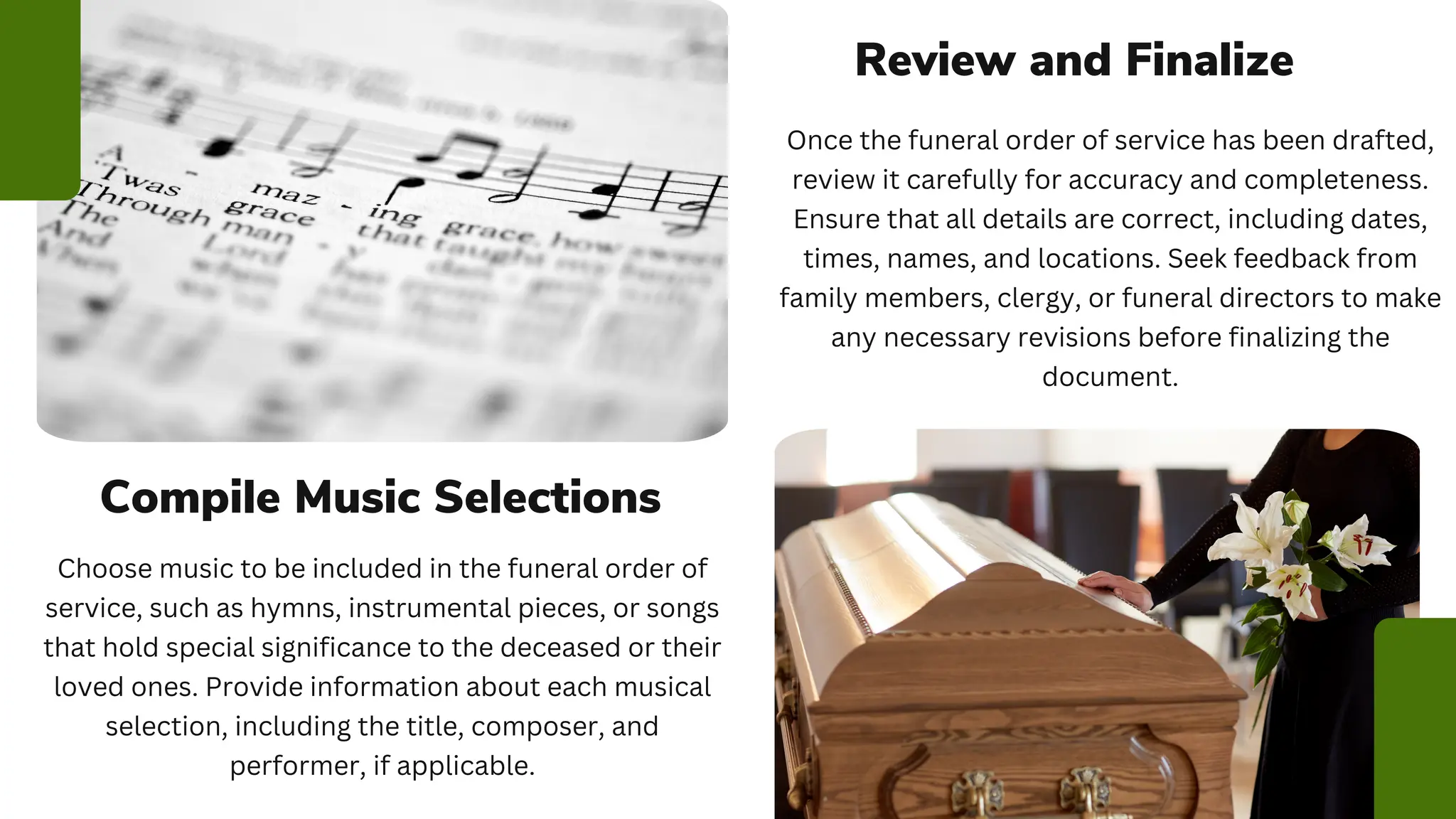 How to create a funeral order of service. | PDF