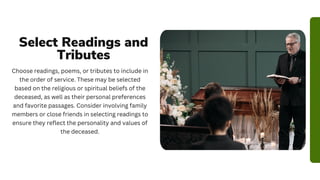 How to create a funeral order of service. | PDF