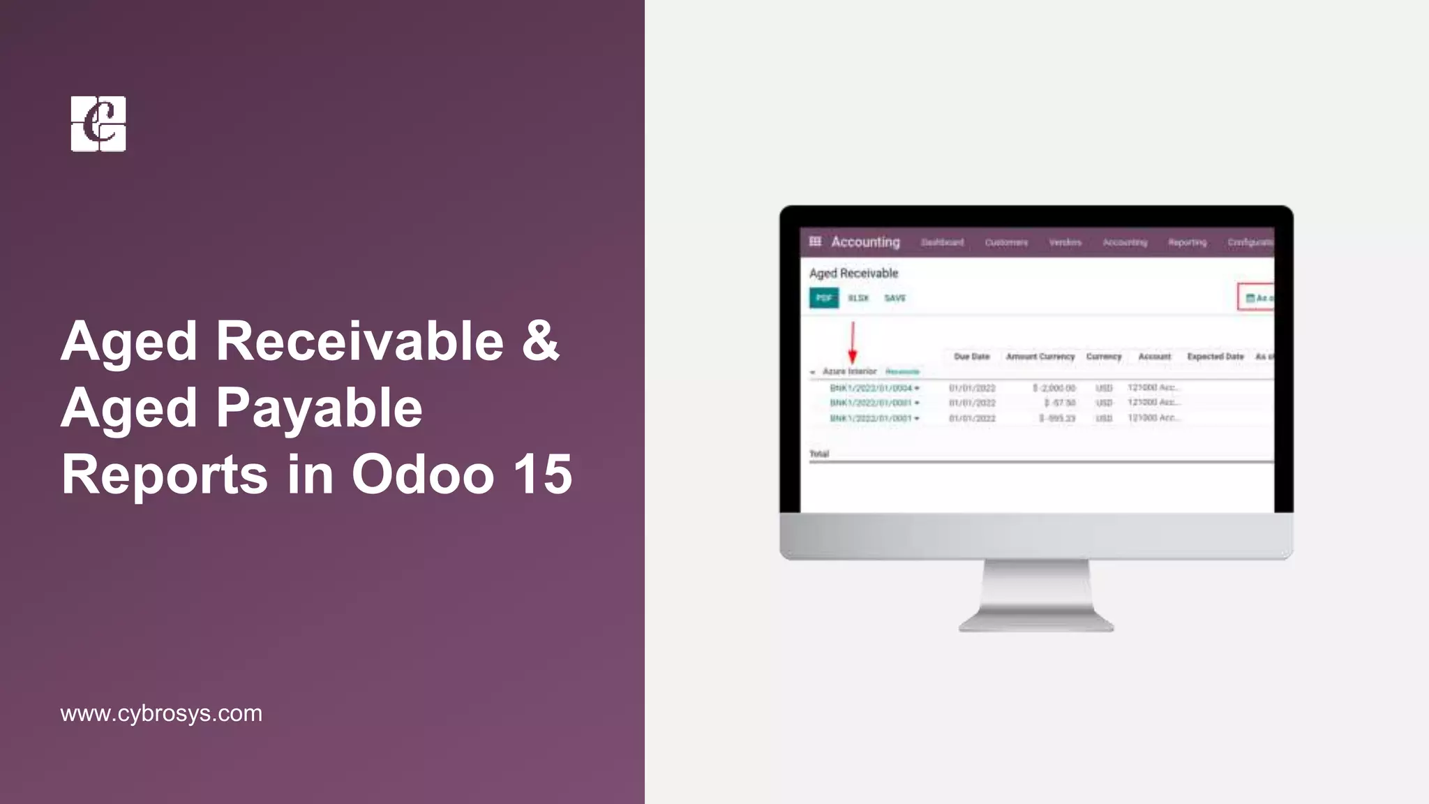 How to Create Aged Receivables & Payable Reports in Odoo 15 | PPTX