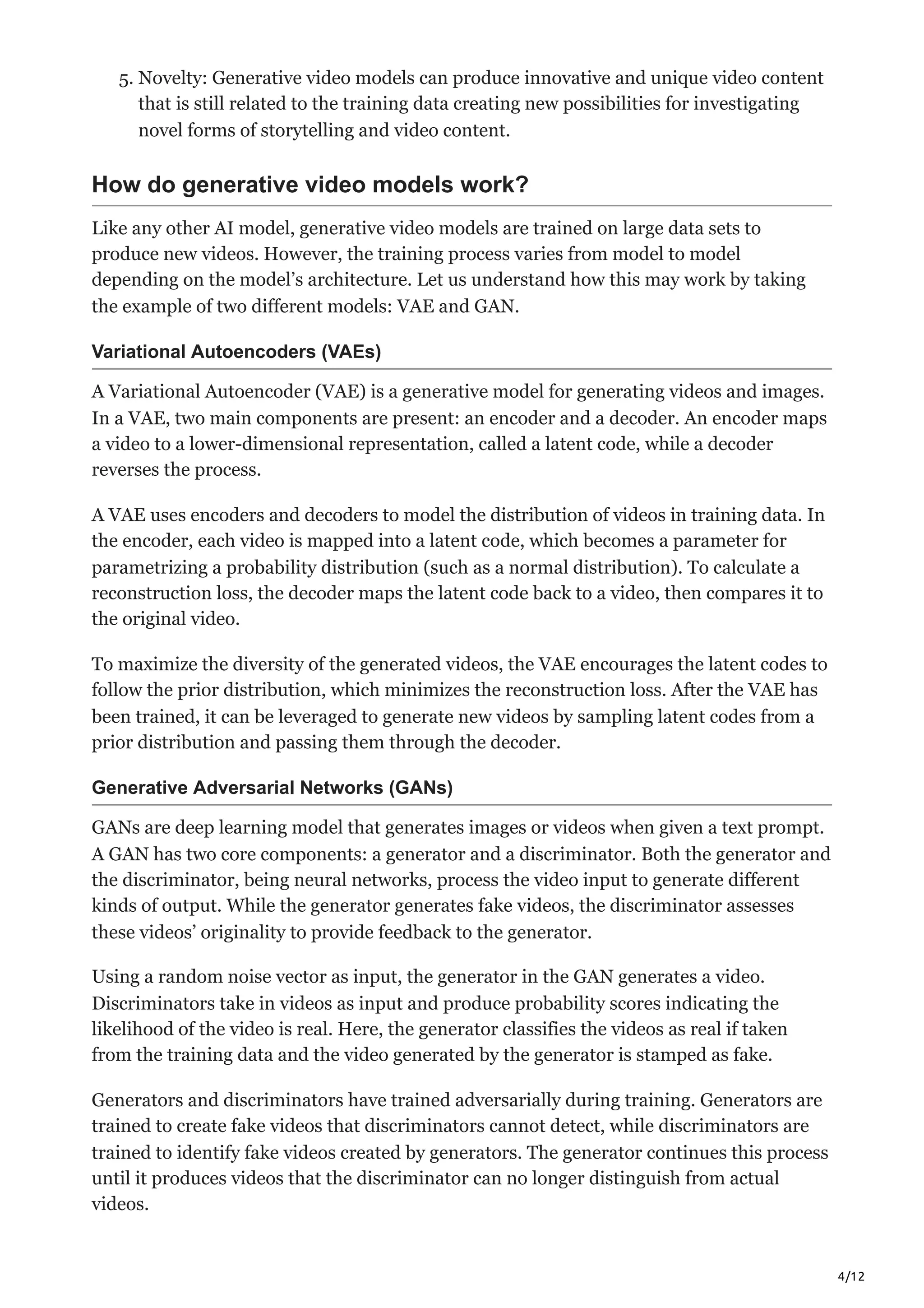 How to create a Generative video model.pdf | Video Software | Computer ...