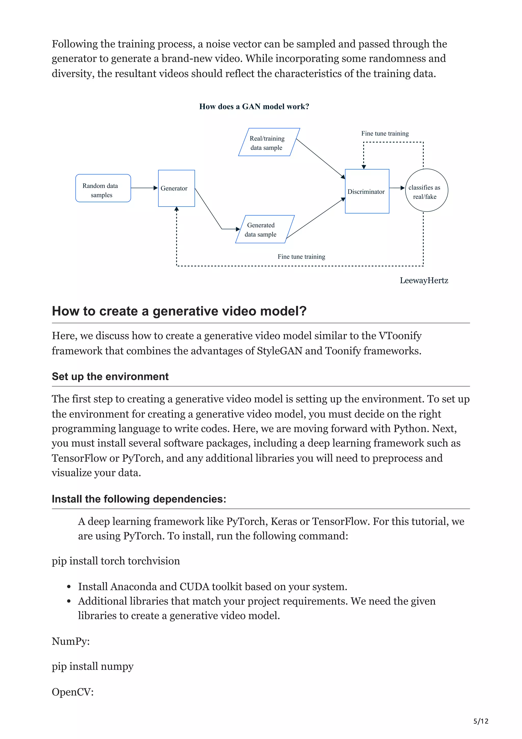 How to create a Generative video model.pdf | Video Software | Computer Software and Applications
