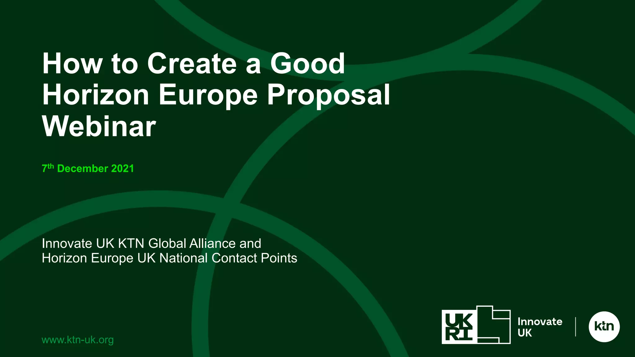 How to Create a Good Horizon Europe Proposal Webinar | PDF