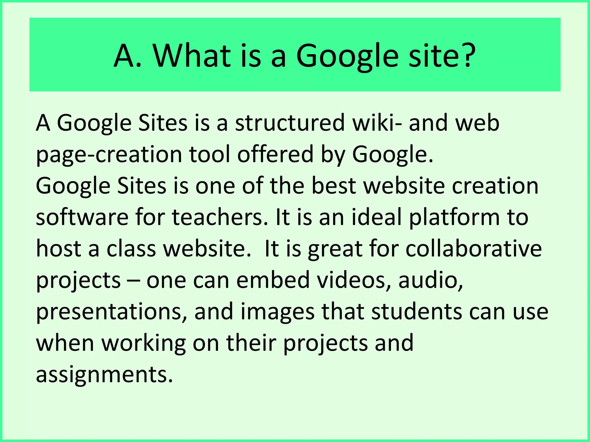 How to create a Google Site | PPTX