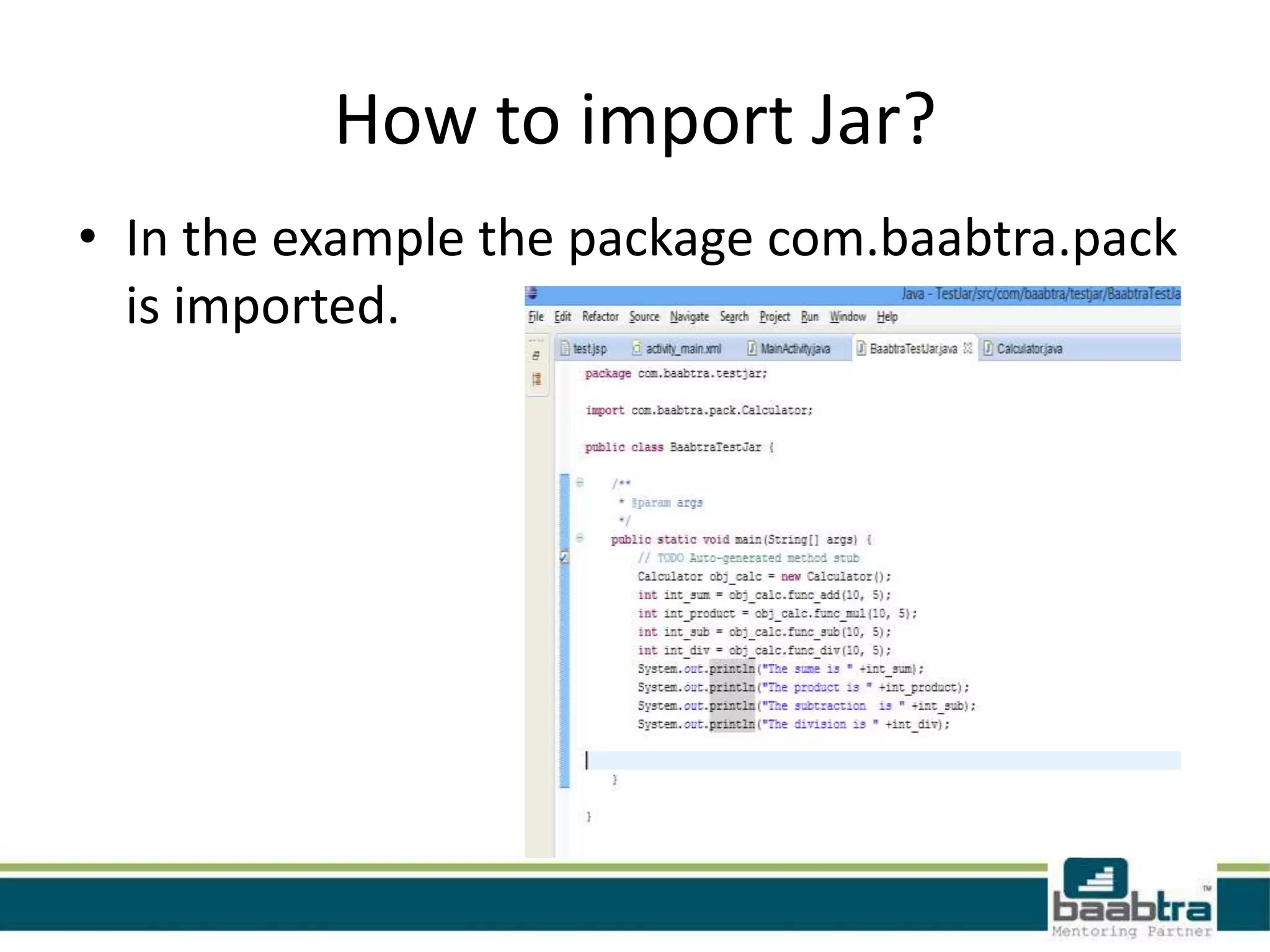 How to create a jar file using eclipse? | PPTX
