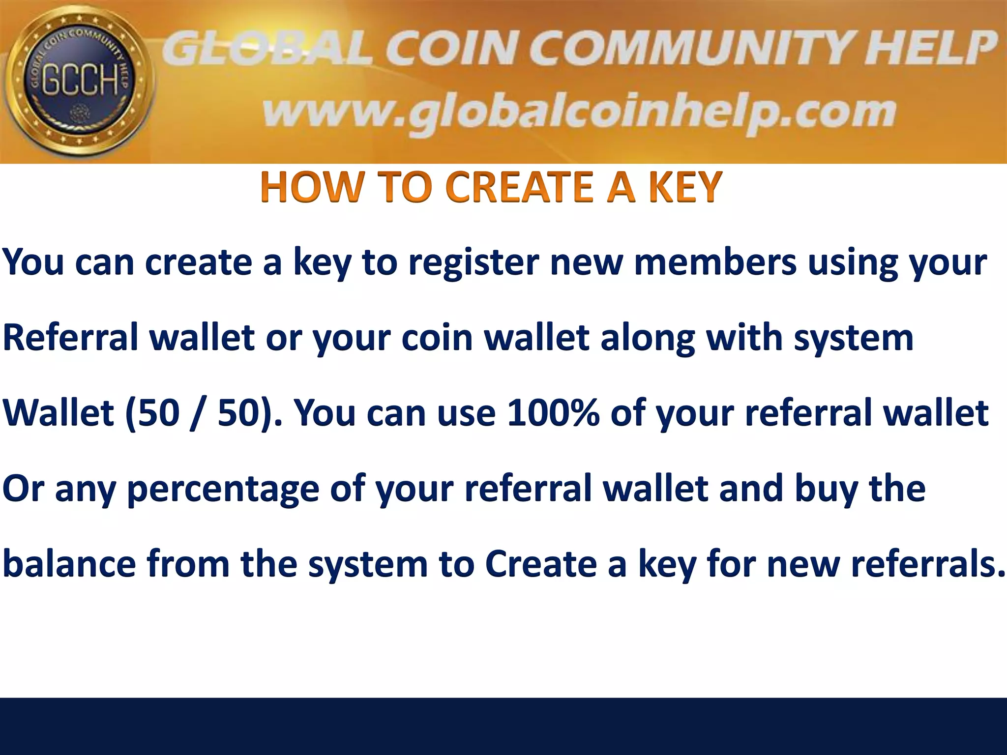 How to create a key using your referral wallet | PDF