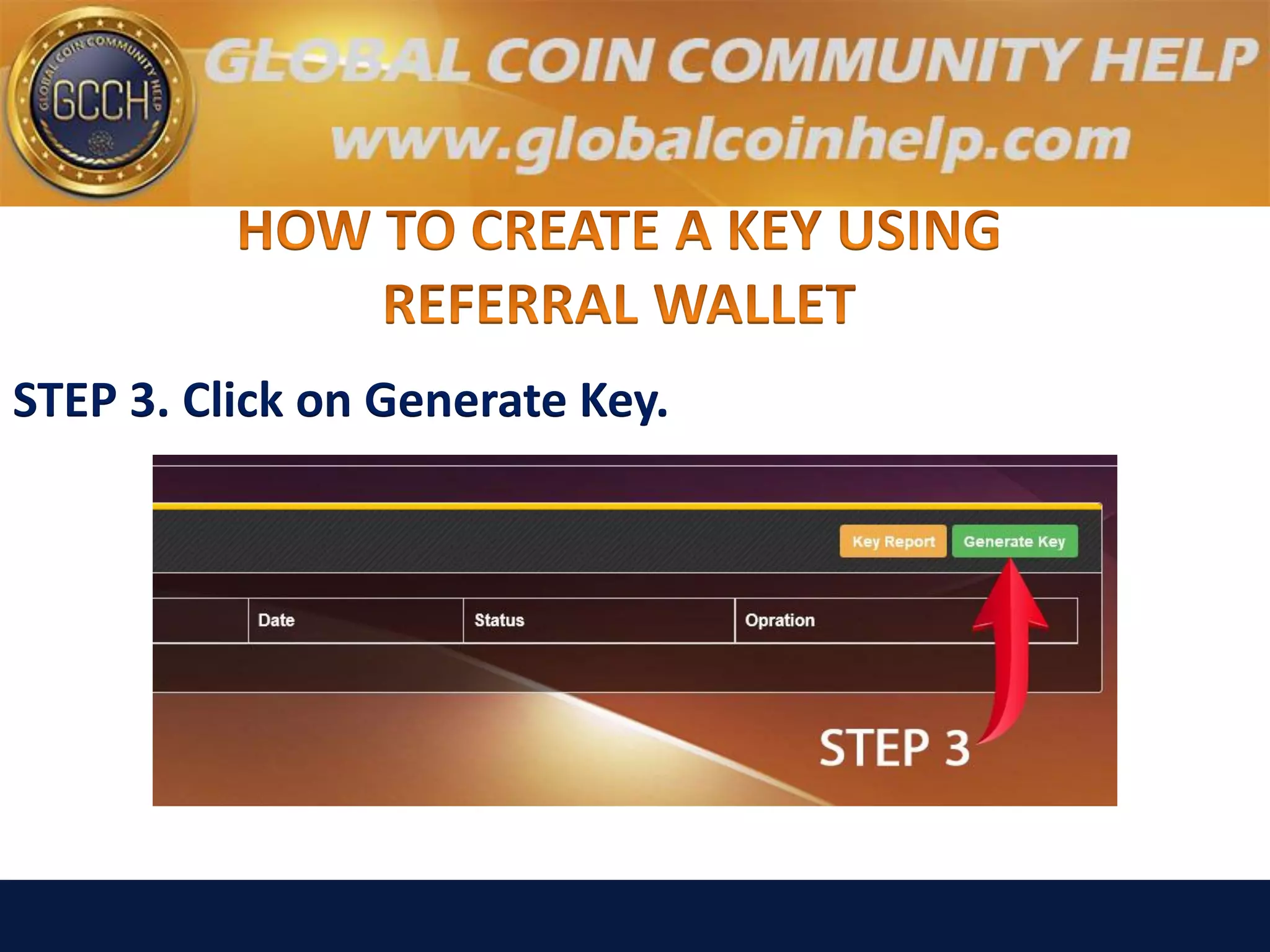 How to create a key using your referral wallet | PDF