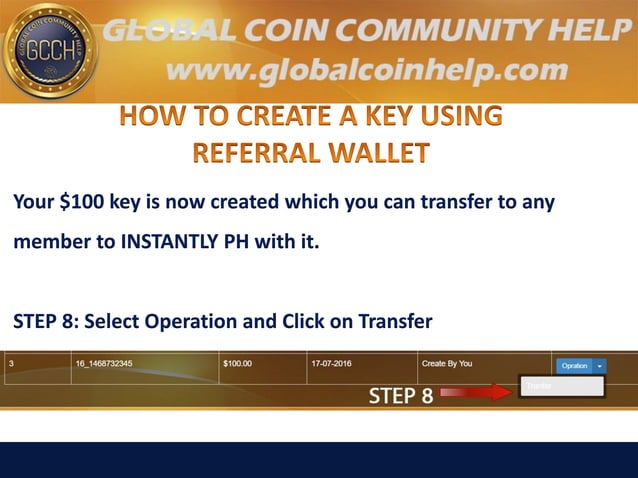 How to create a key using your referral wallet | PDF