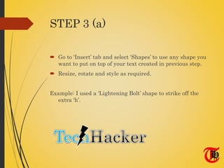 How to create a logo using Microsoft Powerpoint? | PPTX