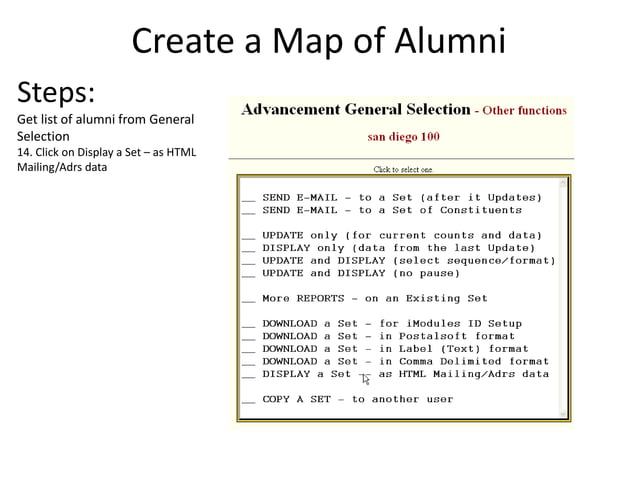 How to create a map of alumni distribution | PPTX