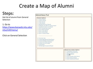 How to create a map of alumni distribution | PPTX