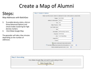 How to create a map of alumni distribution | PPTX