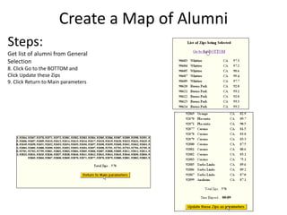 How to create a map of alumni distribution | PPTX