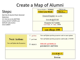 How to create a map of alumni distribution | PPTX