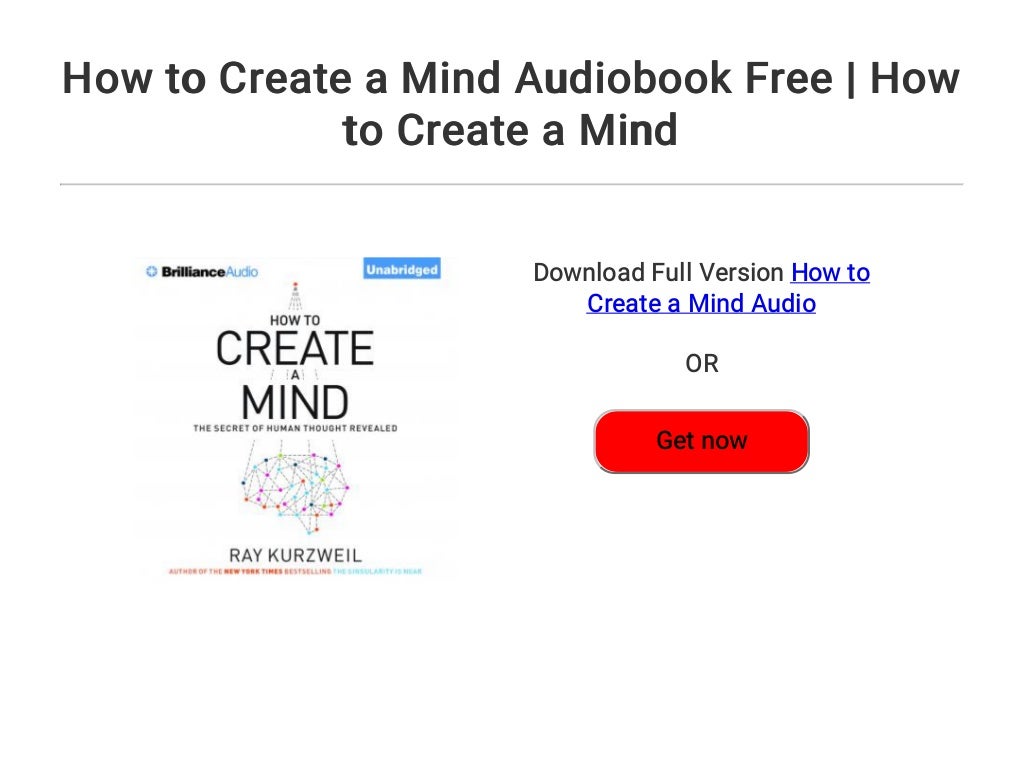 How To Create A Mind Audiobook Free How To Create A Mind How To Create A Mind Audiobook Free How To Create A Mind