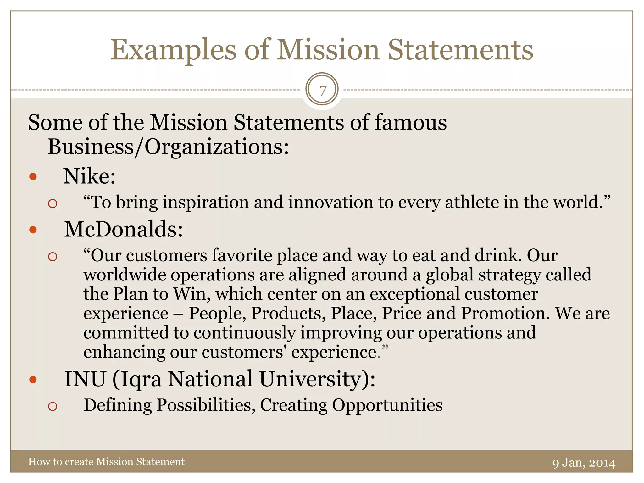 How to create a mission statement | PPTX