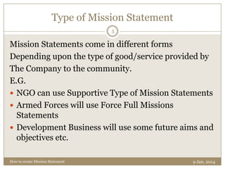 How to create a mission statement | PPTX