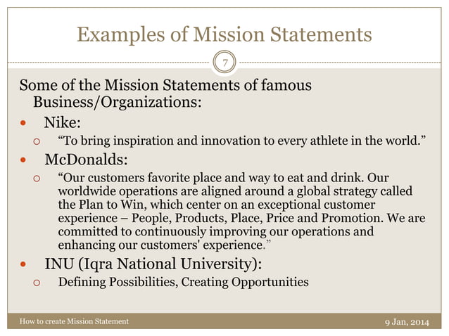 How to create a mission statement | PPT