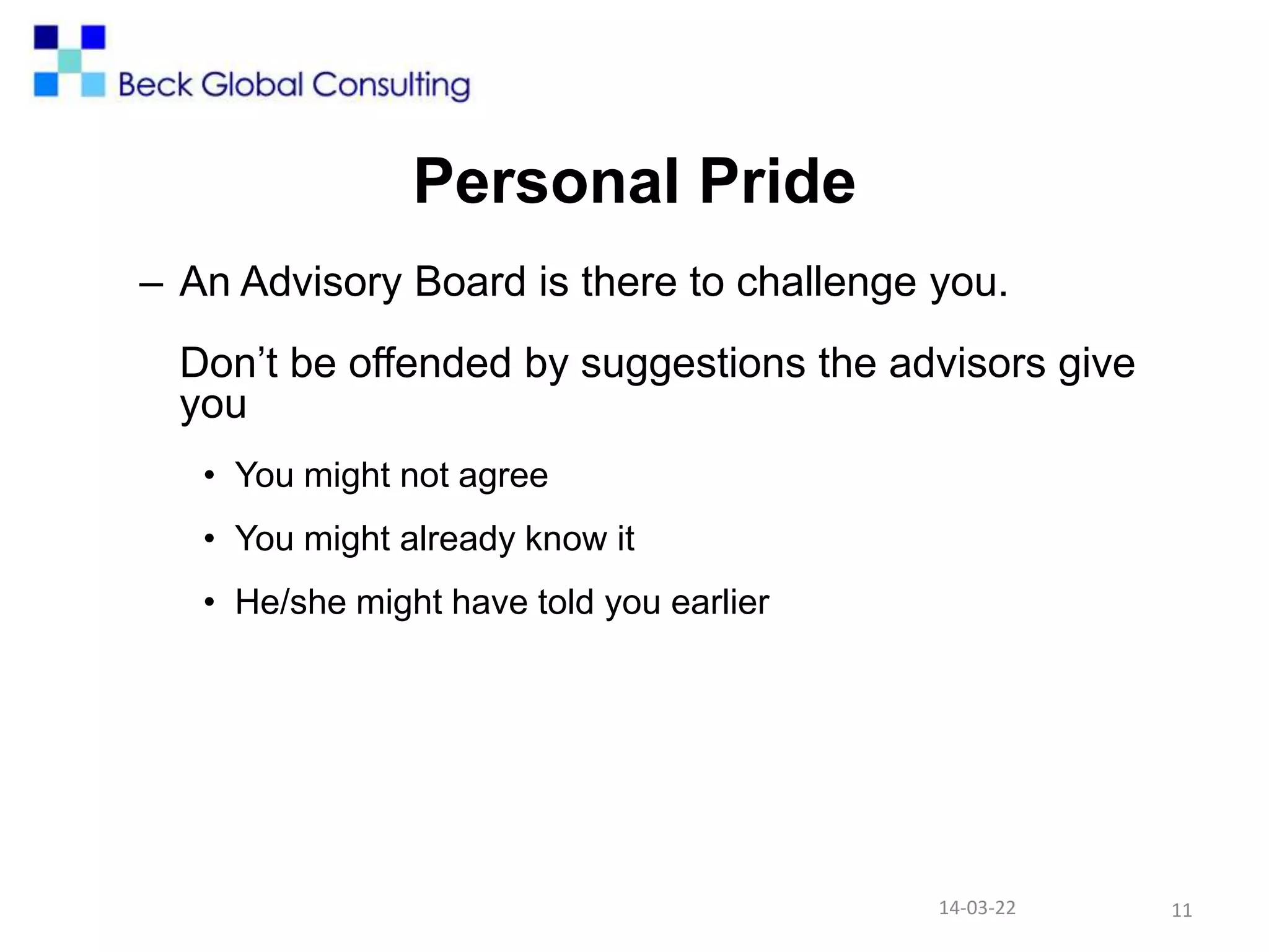 How to create an advisory board | PPTX