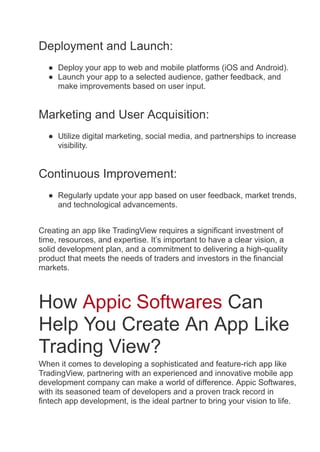 How To Create An App Like TradingView In 2024 | PDF | Free Download