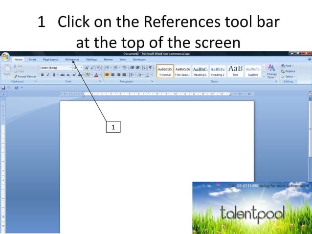 How to create an automatic index in microsoft | PPT