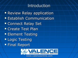 How to Create and Implement Protective Relay Test Plans | PPT