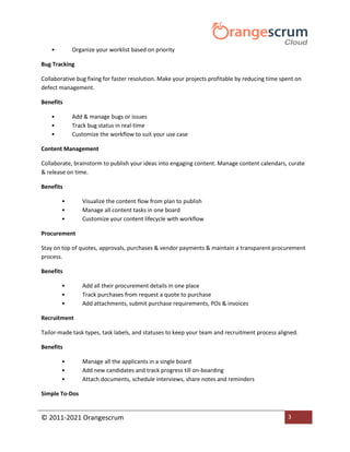 How to create and organize projects in orangescrum | PDF