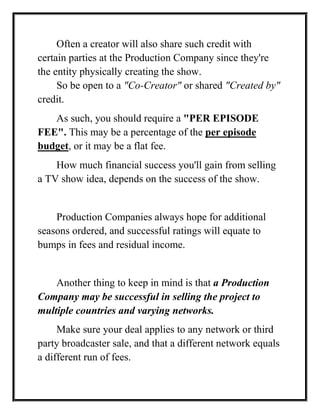 How to create and pitch a reality tv show idea | PDF