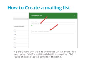 How to create and view a mailing list | PPT