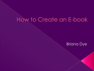 How to create an e book | PPT