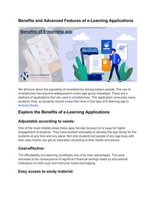 How To Create An E-Learning App With The Latest Features And How Much ...