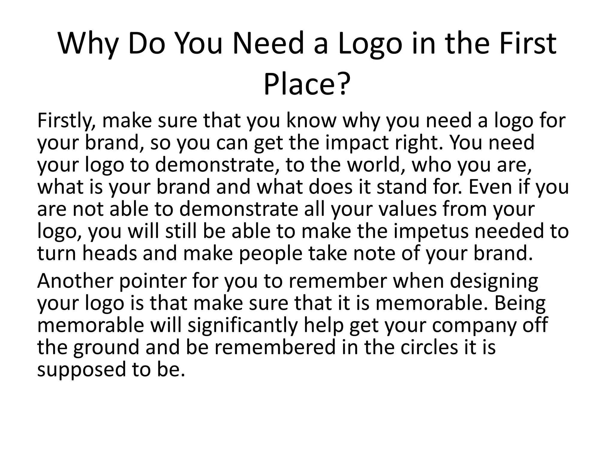 How To Create an Effective Good Company Logo? | PPTX