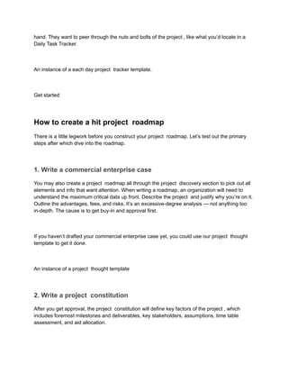 How to create an efficient project roadmap in 2022.pdf | Technology ...