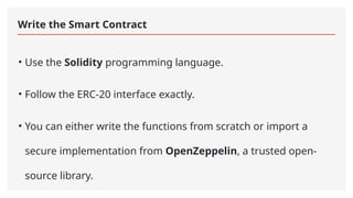 How to create an ERC-20 Token Development | PPT