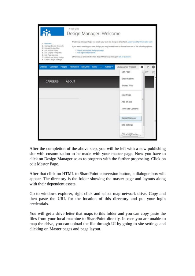 How to create a new Master Page in SharePoint 2013? | PDF | Desktop Publishing | Computer ...
