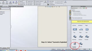 How to create an exploded view using Solidworks | PPTX