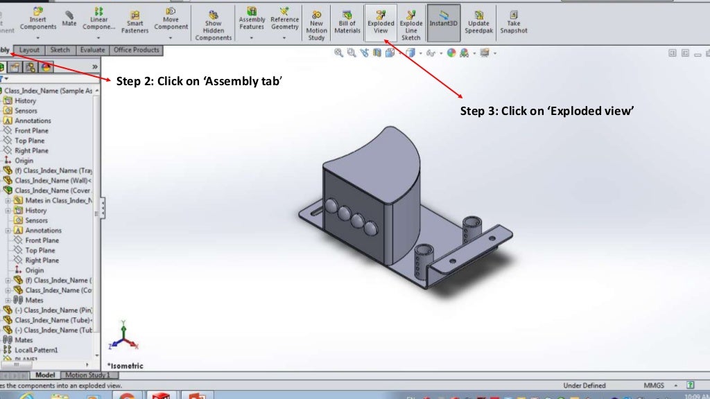 How to create an exploded view using Solidworks