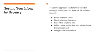 How to create an inbox management system that saves time (1) | PPT
