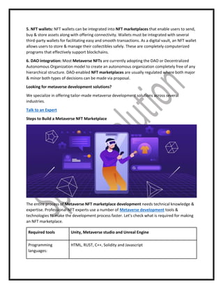 How to Create an NFT Marketplace in Metaverse.pdf | Computing | Technology & Computing