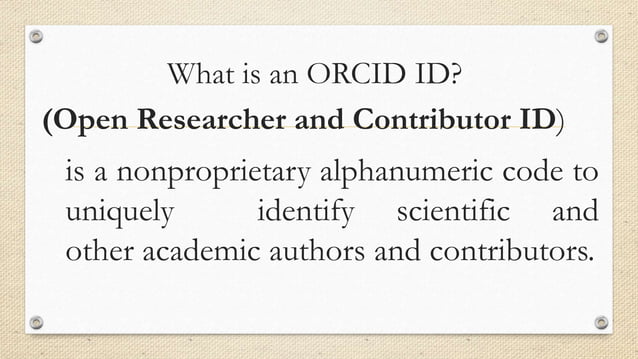 How to create an ORCID account? | PPT