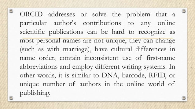 How to create an ORCID account? | PPT