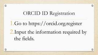 How to create an ORCID account? | PPSX